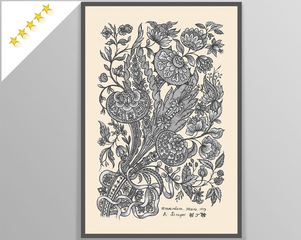 Vintage Japanese Rabbits Art Print, Antique Rabbit Painting, Bunnies ...