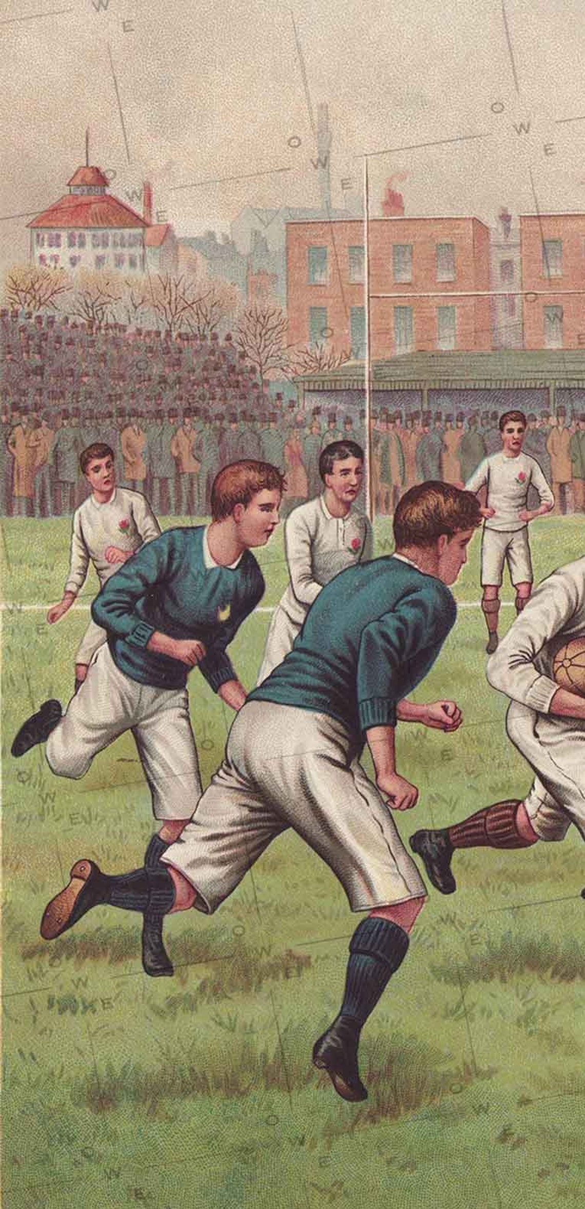 Vintage Rugby Print Rugby Union Match England V Scotland 1880 - Etsy