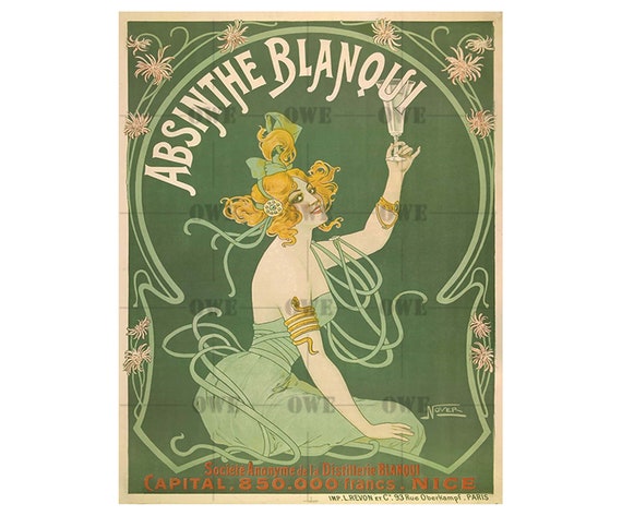 Absinthe Green Fairy Painting