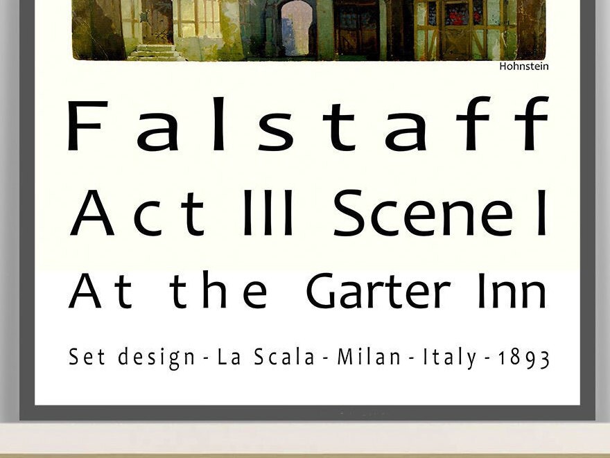 Opera Poster FALSTAFF by VERDI 1893 Set Design Artwork at La - Etsy