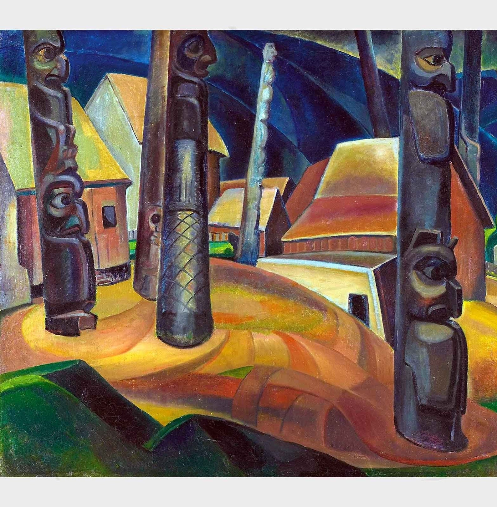 Emily Carr Totem Poles Kispiax Village | Etsy