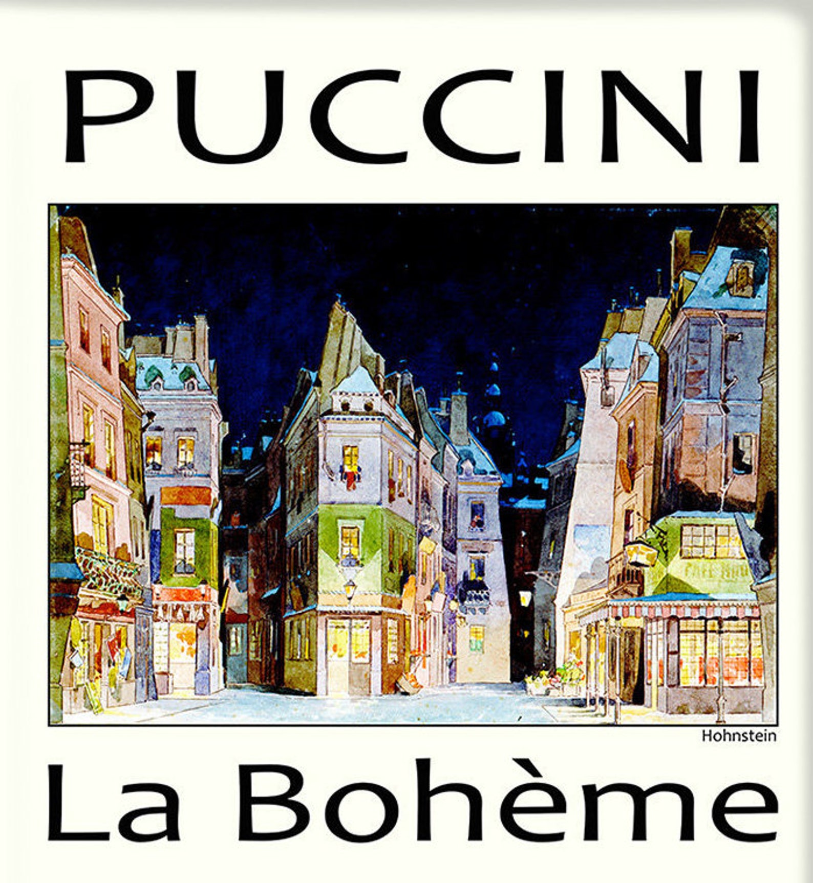 La Bohème Print Opera Poster by PUCCINI 1896. the French | Etsy