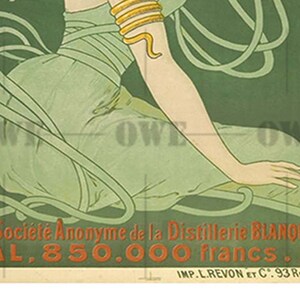 Art Nouveau Advert ABSINTHE Blanqui, the Green Fairy Aperitif French ...