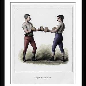 Boxing Print Hand Coloured From Victorian Engraving the Noble Art ...