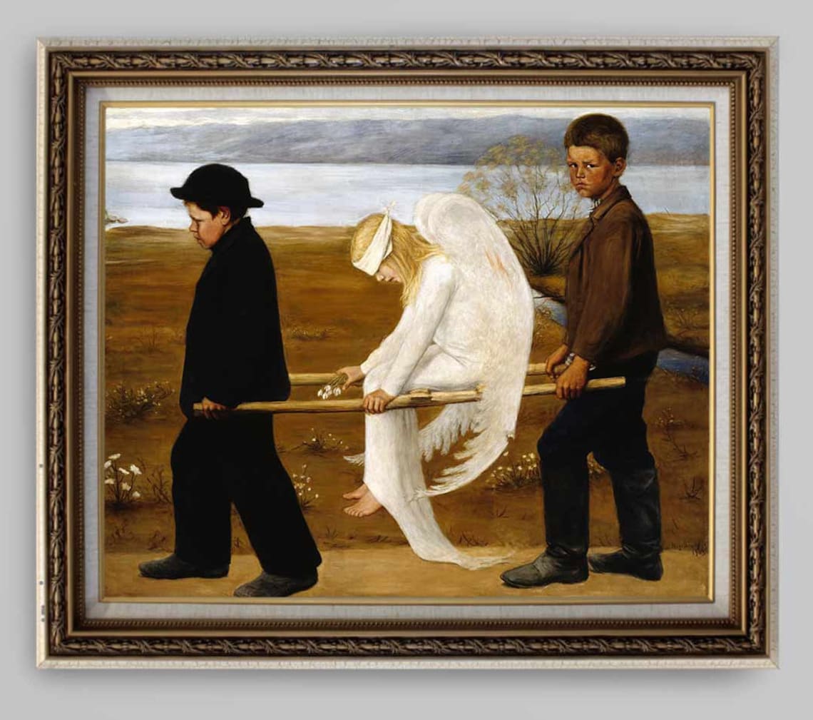 The Wounded Angel Hugo Simberg Finnish Art Symbolism 1903 | Etsy