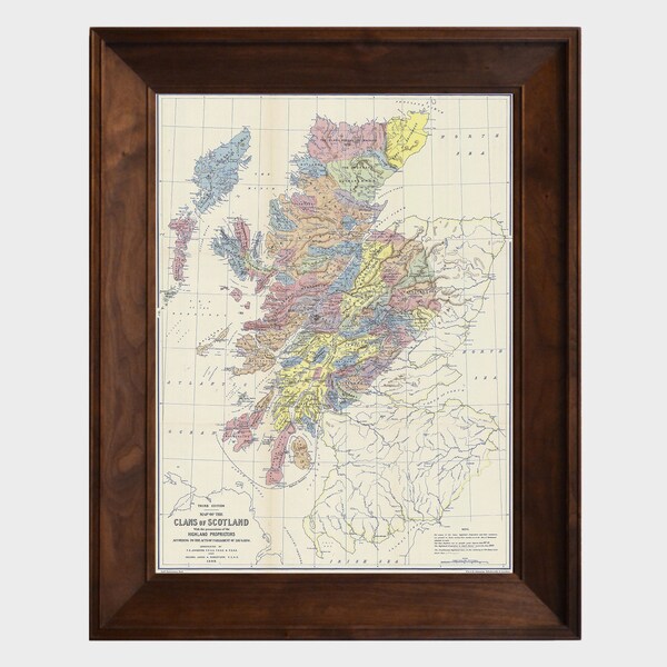 Map of Scottish Clans - Etsy