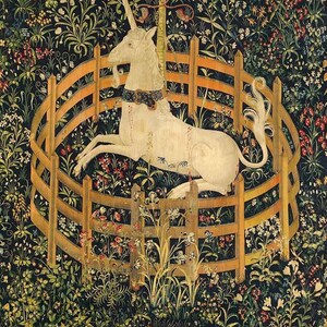 Unicorn Print - Unicorn Tapestry Print - Medieval Tapestry Print -the ...