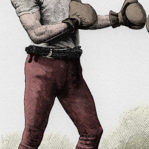Boxing Print Hand Coloured From Victorian Engraving the Noble Art ...