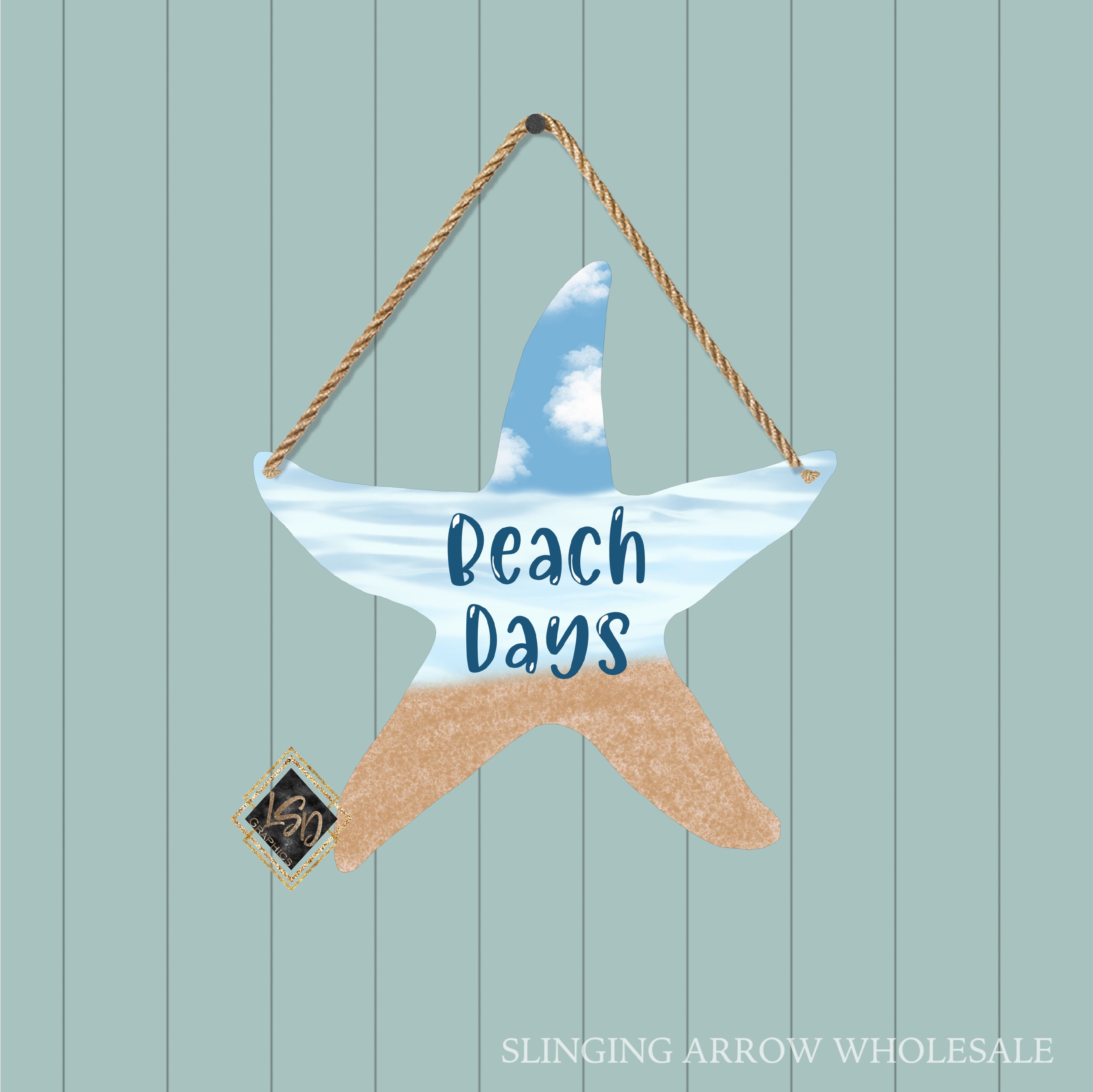 Starfish Door Hanger Sign Starfish Sign Sublimation Door | Etsy