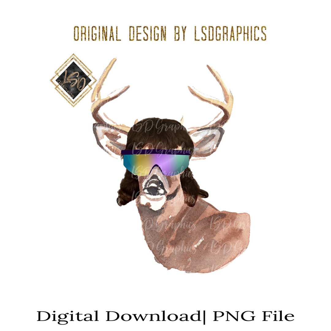 Mullet Deer PNG| Hunter Digital Download| Sublimation Download| Deer ...