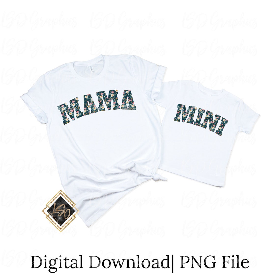 Mama and Mini Daisy Floral Mama Clip Art Mini Clipart Mama | Etsy
