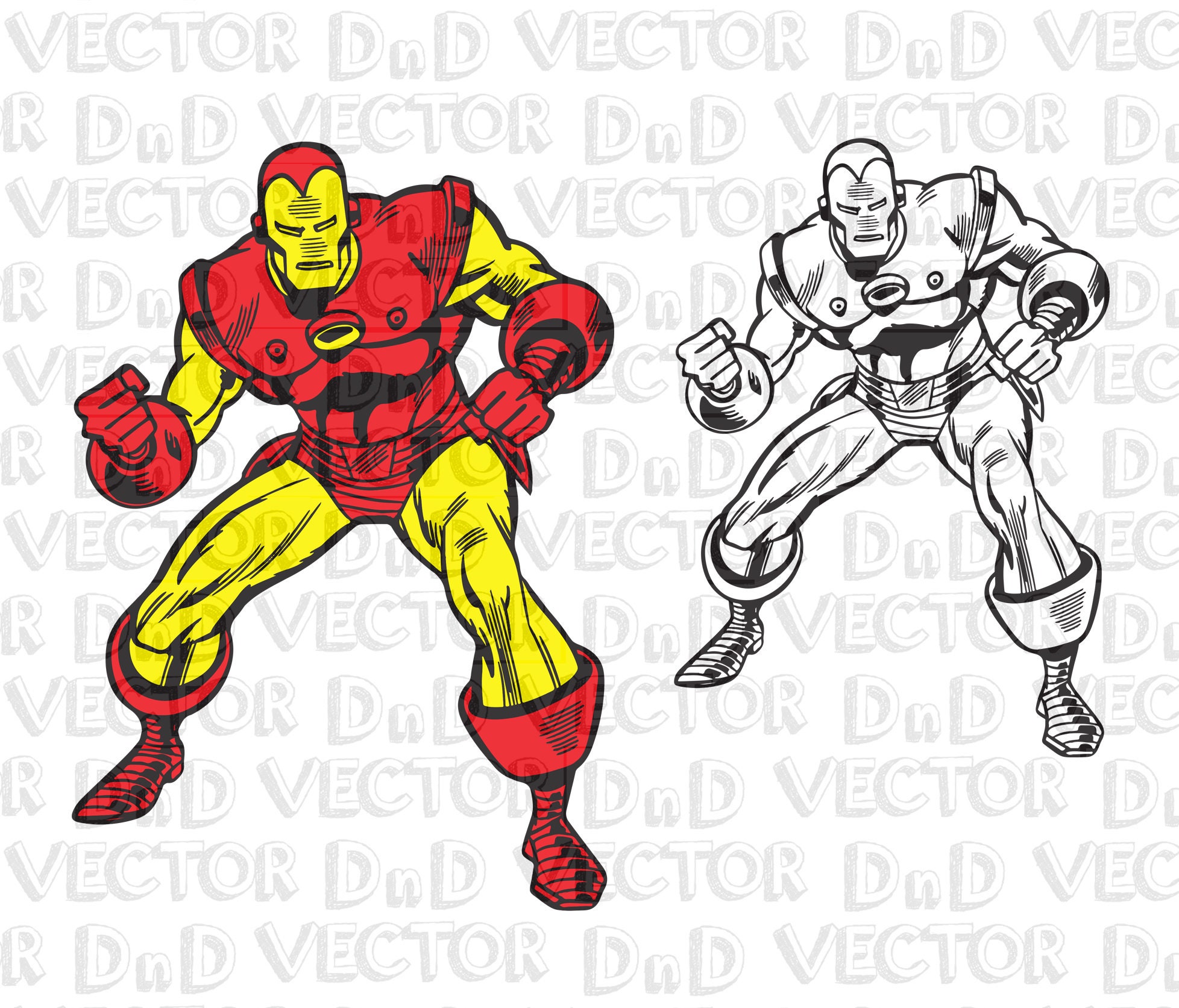 Iron Man Vector svg ai eps pdf png Marvel The Avengers | Etsy