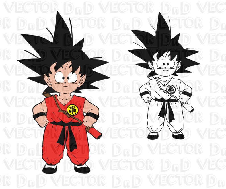 Dragonball Goku Vector svg ai eps pdf png Cartoon Manga | Etsy