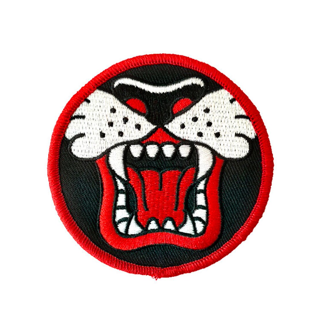 Iron on Embroidered Patch Black Panther Fangs - Etsy