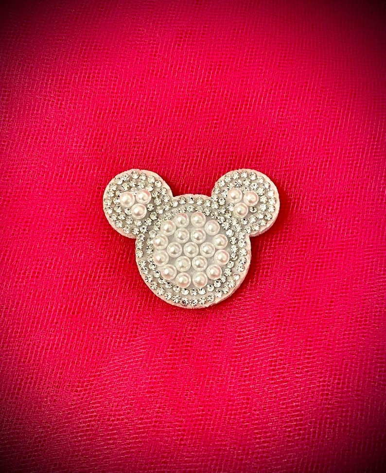 Small Mickey Mouse Head Clear Crystal Rhinestone Pearl - Etsy