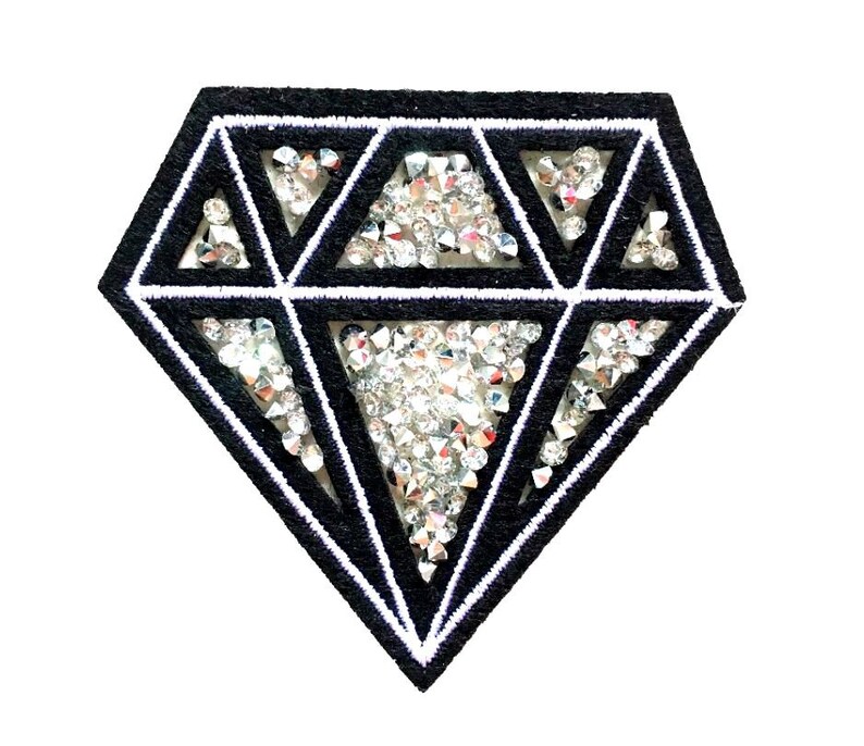 Crystal Rhinestone Clear Diamond Patch Iron on Applique - Etsy