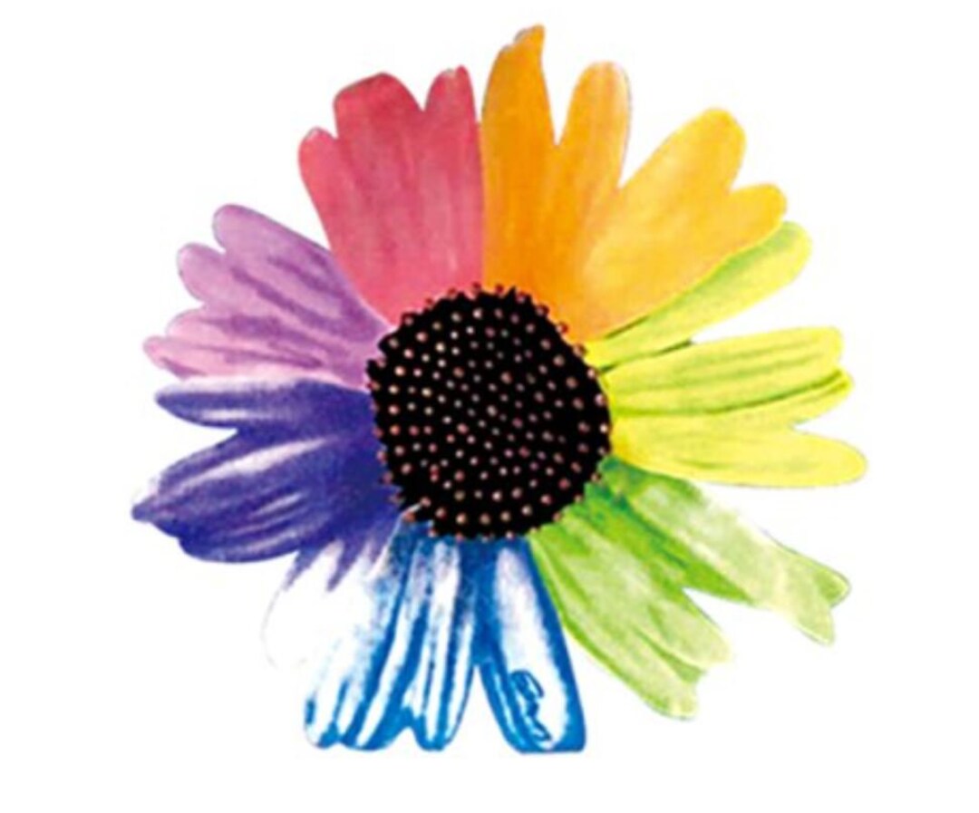 Small Colorful Flower Patch Iron on Applique Transfer 2.75 Petite - Etsy