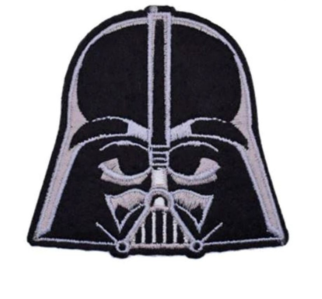 Star Wars Darth Vader Helmet Face Patch Iron on Applique Hot Fix Black ...