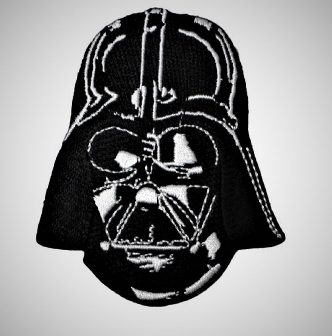 Star Wars Darth Vader Helmet Face Patch Iron on Applique Hot Fix Black ...