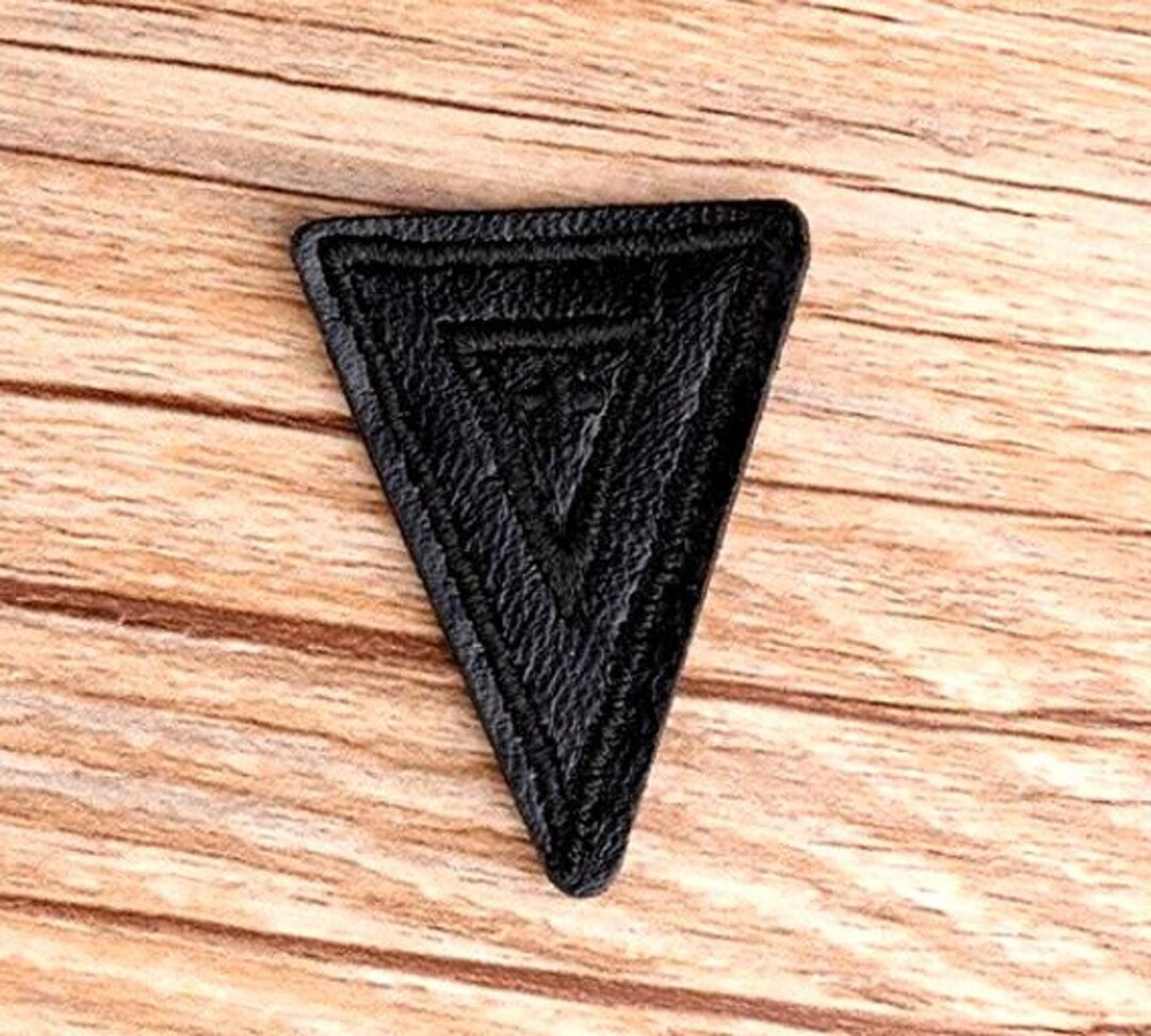 Small Black Leather Triangle Patch Iron on Applique DIY Jeans - Etsy
