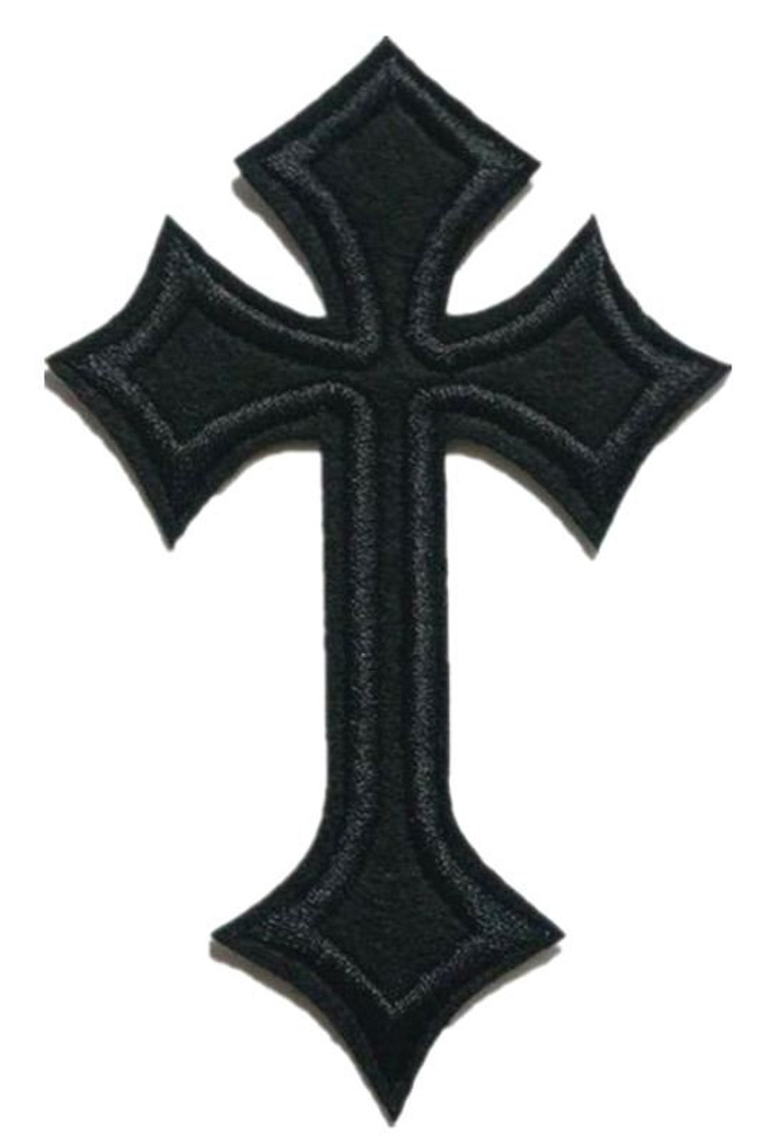 Custom Listing 10 Black Velvet Embroidered Iron on Cross Appliques - Etsy