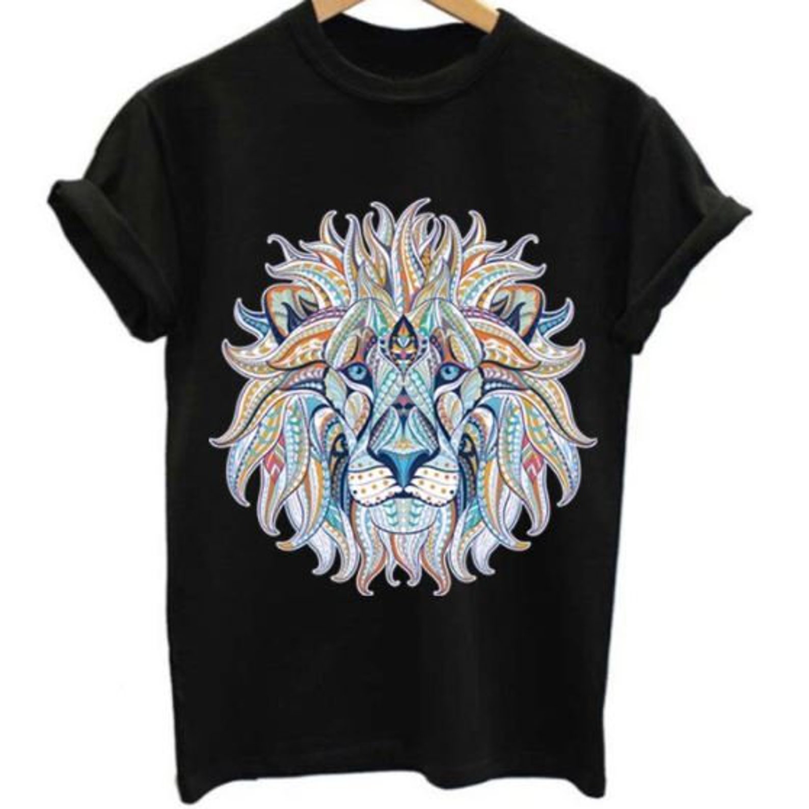 Large Lion Face Aztec Patch Iron on Applique DIY Transfer | Etsy