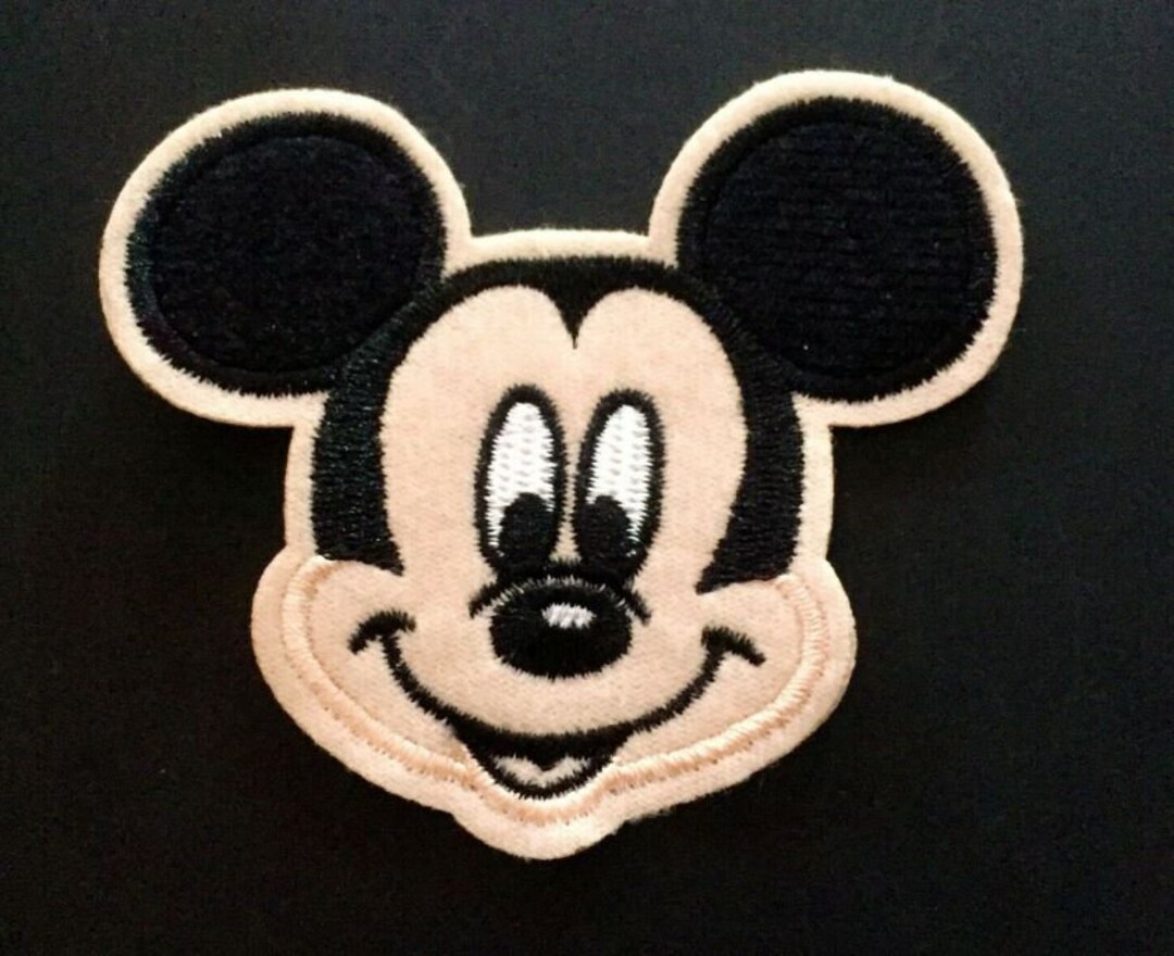 Disney Mickey Mouse Head Face Applique Red Iron on Patch - Etsy