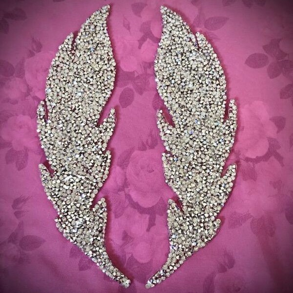 Rhinestone Feather - Etsy