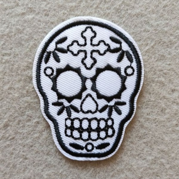 Embroidered Skull Patch - Etsy