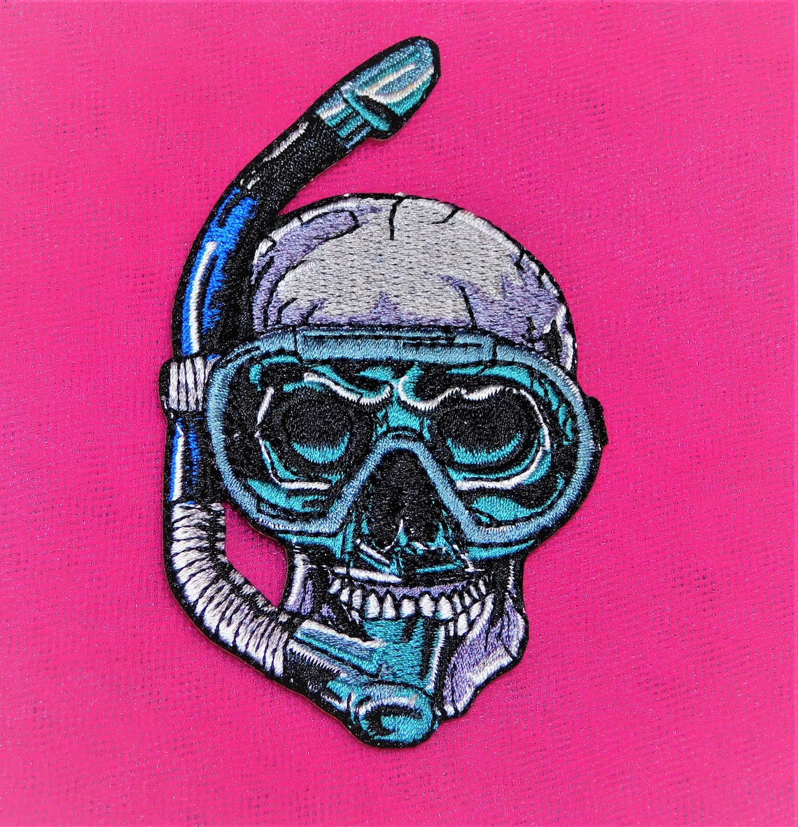 Embroidered Skeleton Scuba Diver Applique Iron on DIY Patch - Etsy