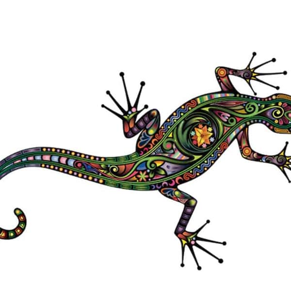 Gecko Applique - Etsy
