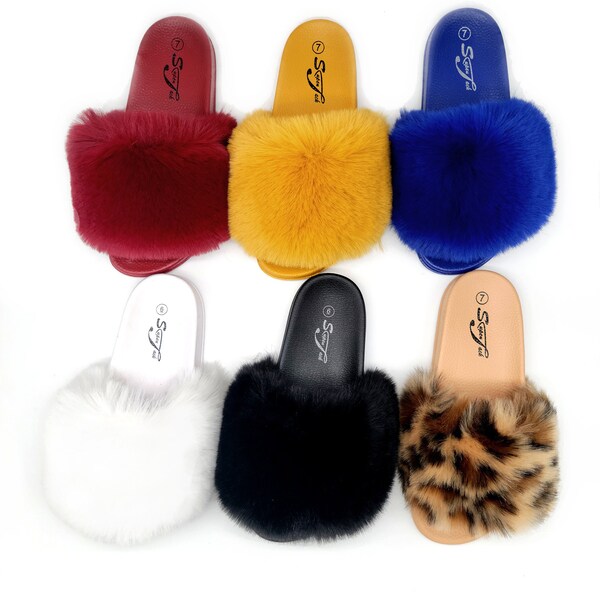 Fuzzy Slippers - Etsy