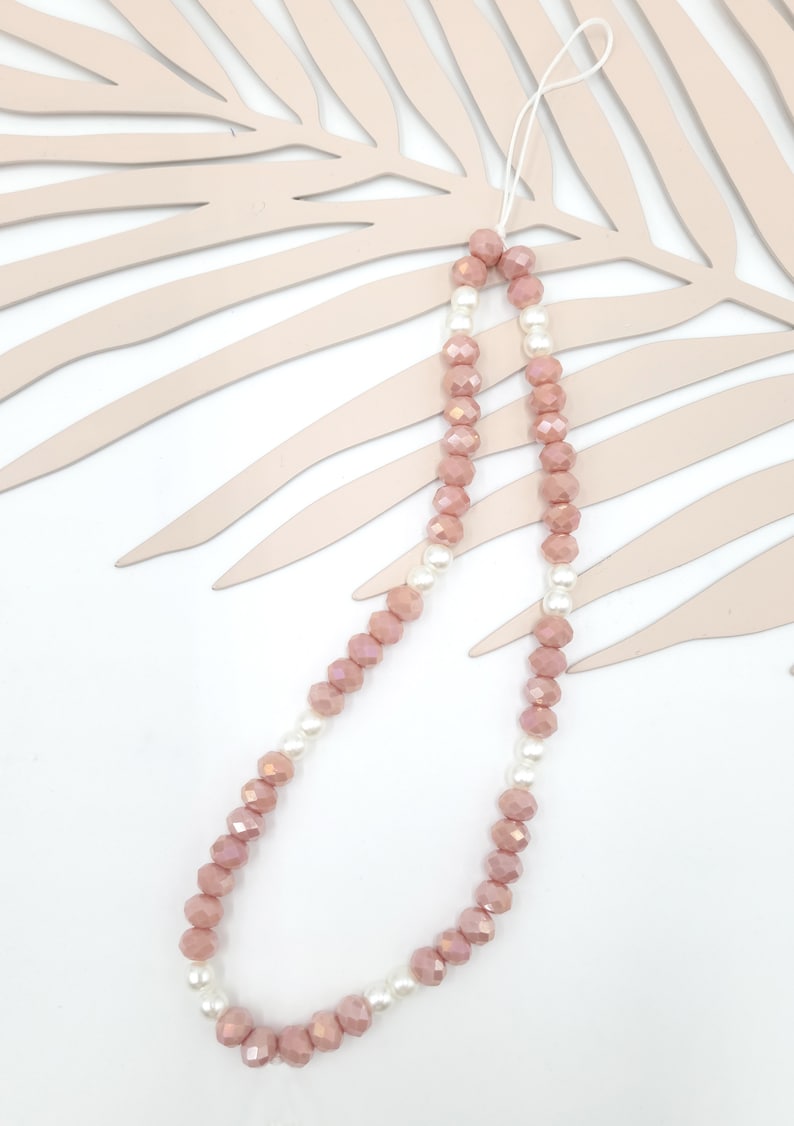 Personalized Beaded Phone Charm | Custom Name Phone Strap | Pearl Phone ...