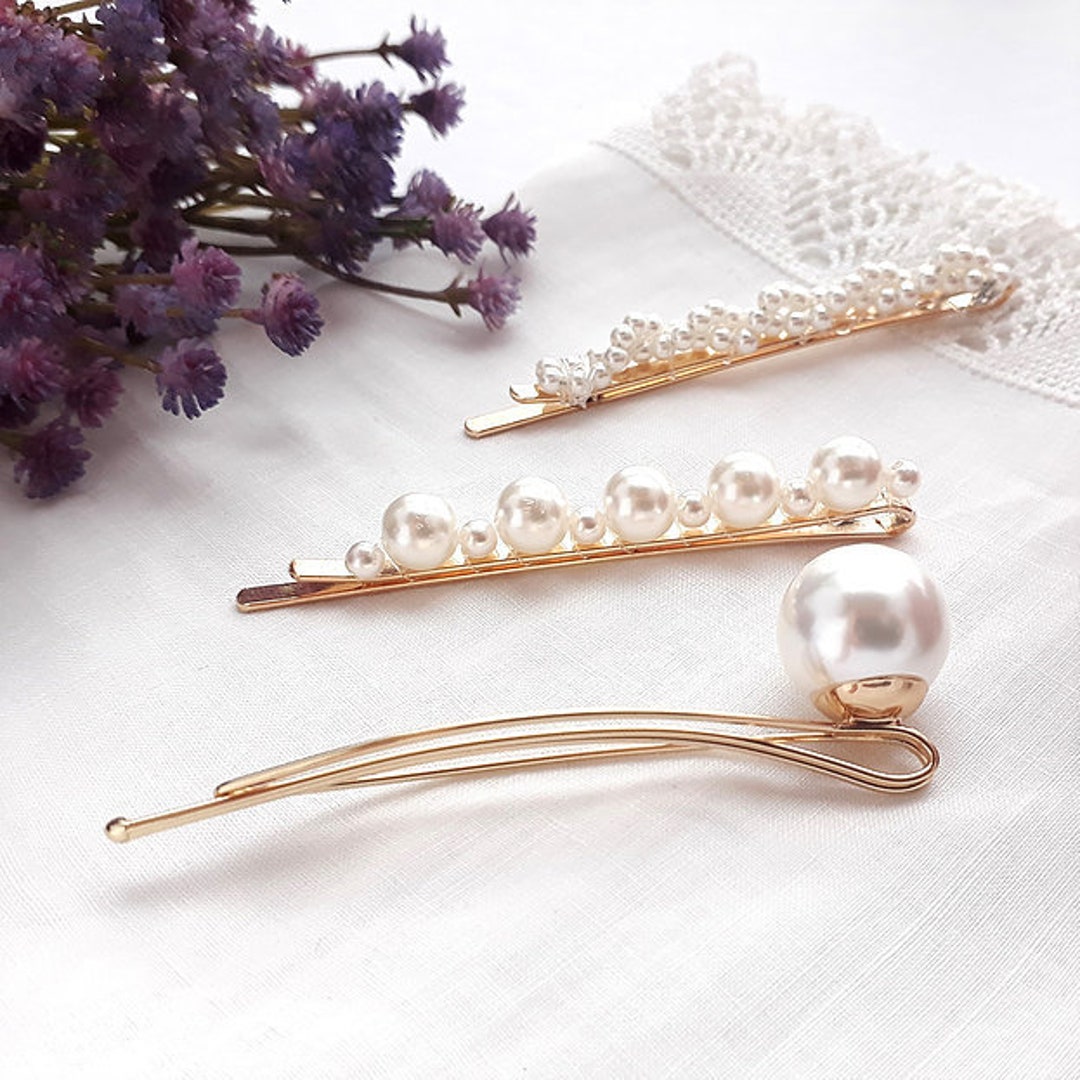 Gold Bobby Pin Set of 3 - Etsy