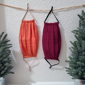 Ages 4-8 and 9-16 Organic Cotton Quilted Double Gauze Cheesecloth Face ...