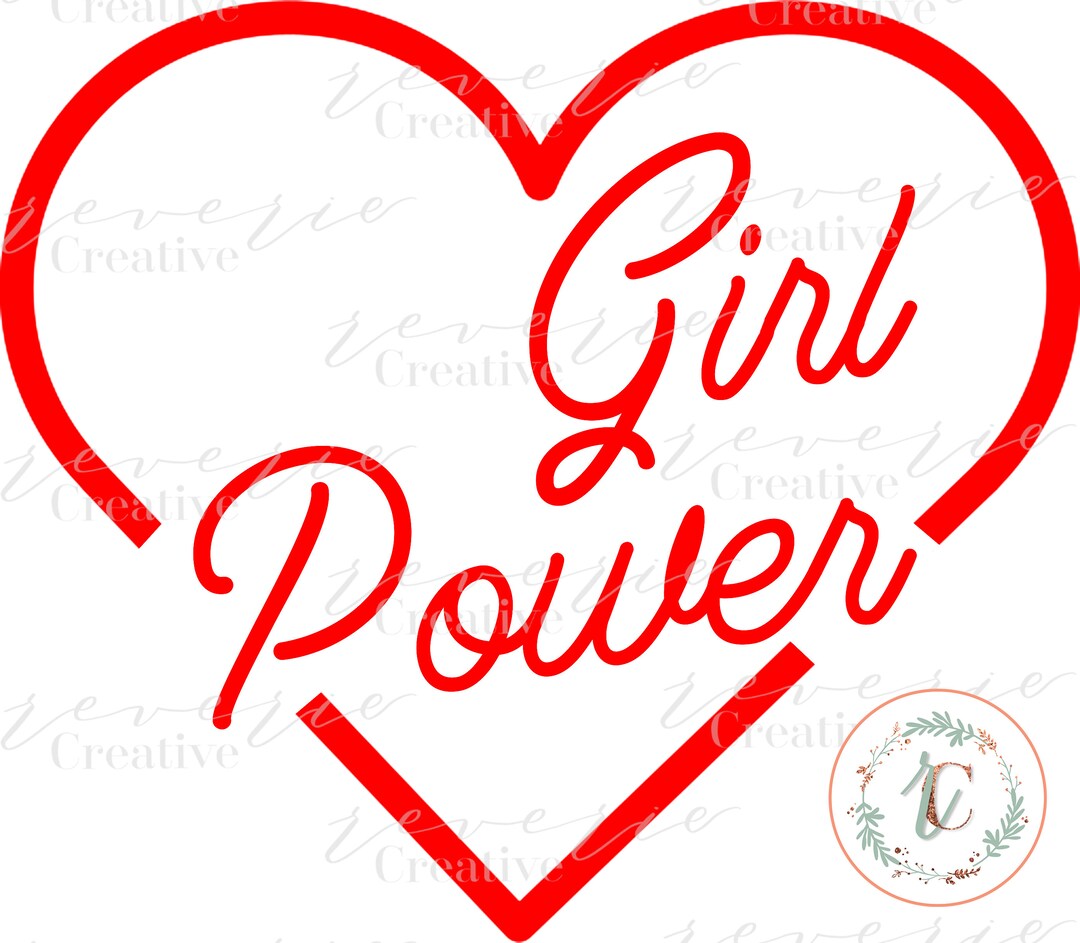 Girl Power Digital Download, PNG, JPG, Tshirt, Heart - Etsy