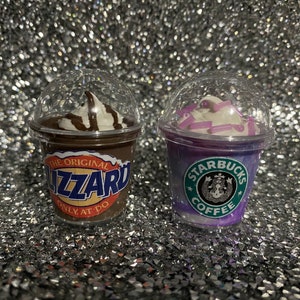 Mini Coffee Tiny Food Keychain Accessory Iced Frappe Starbucks Tim ...