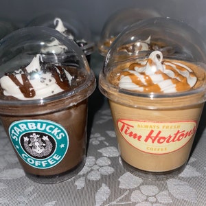 Mini Coffee Tiny Food Keychain Accessory Iced Frappe Starbucks Tim ...