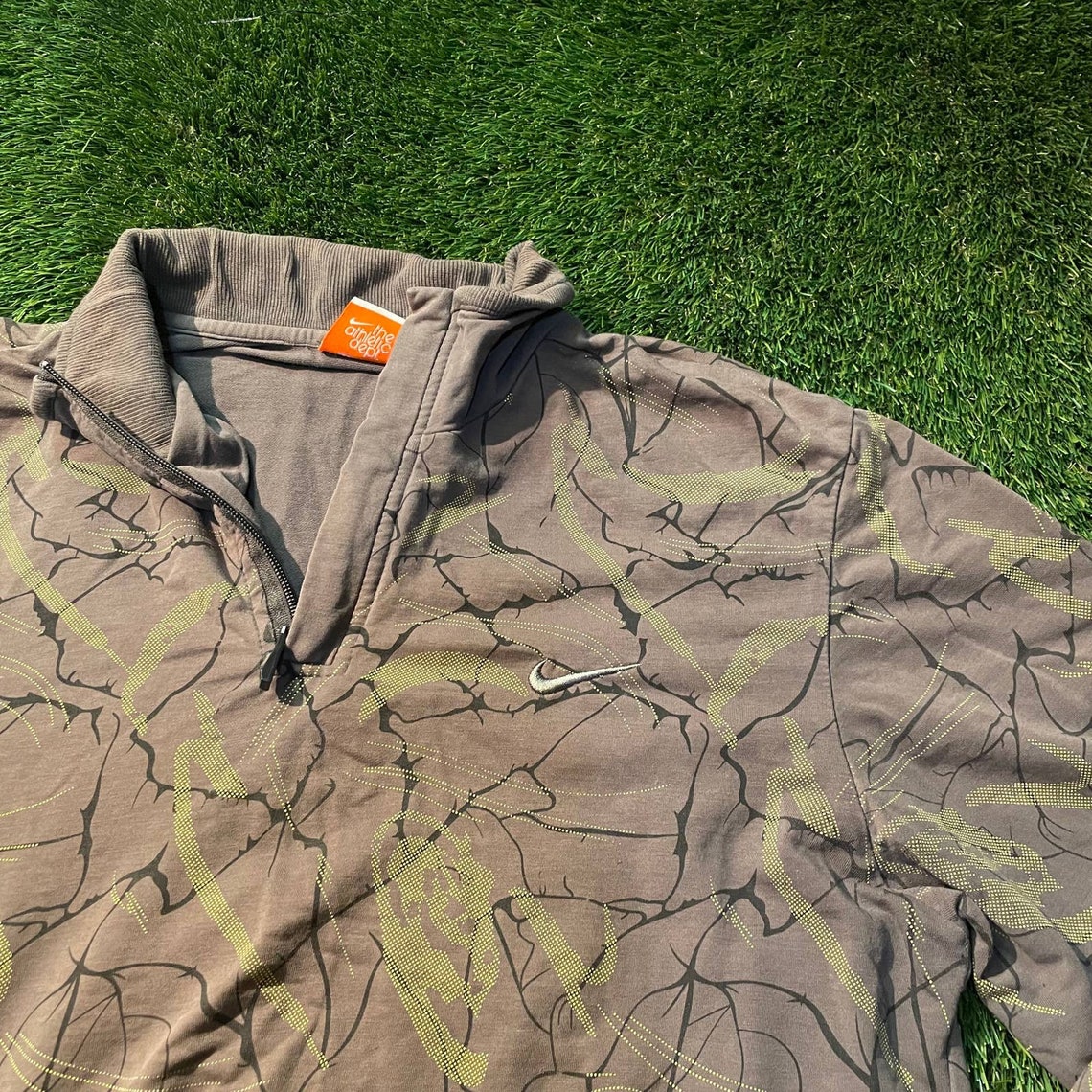 Vintage 00s Nike Patterned Quarter Zip Sweatshirt - Etsy