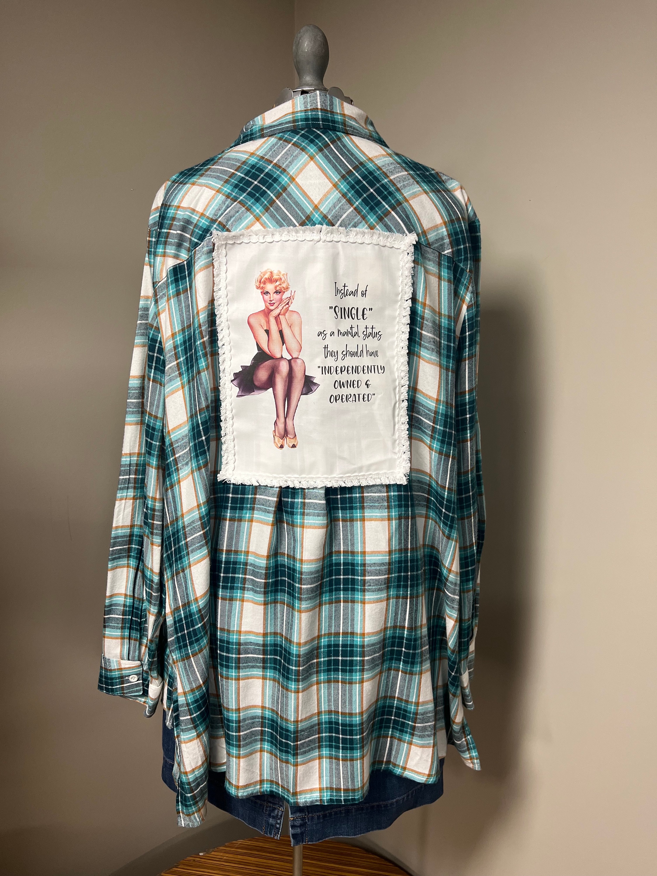 Snarky, Upcycled, Reclaimed or New Flannel Shirt With Adult Humor. - Etsy