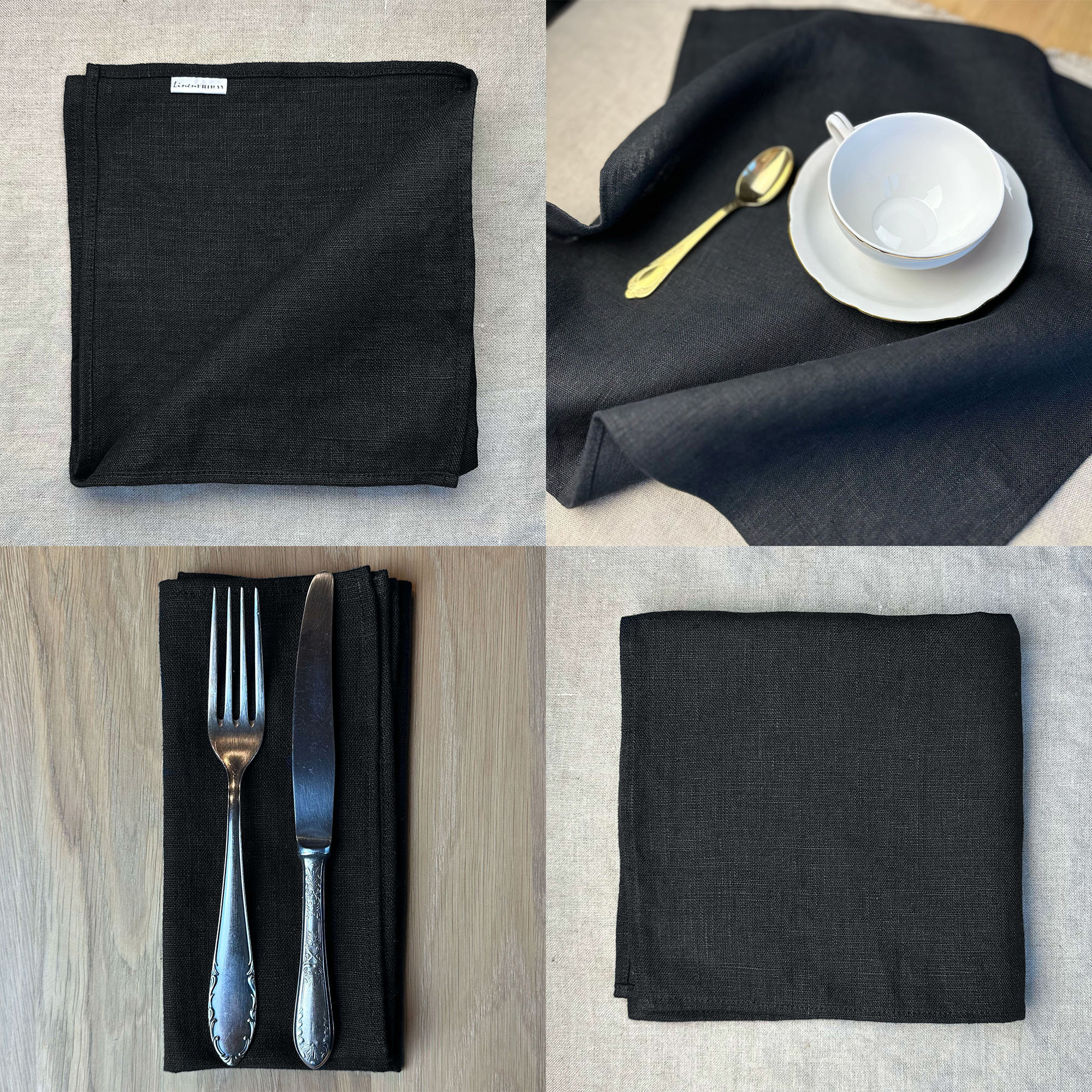 Linnen servet gemaakt van hoogwaardig linnen tafel. Vaatdoek linnen ...