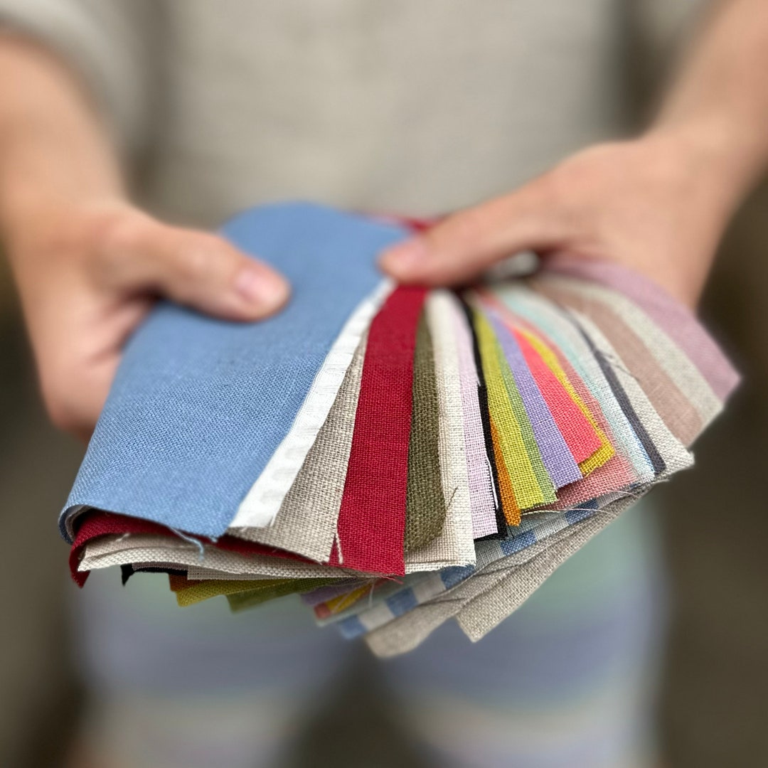 Linen Fabric Sample Set Diverse Linen Fabric Sample Set Linen Fabric ...