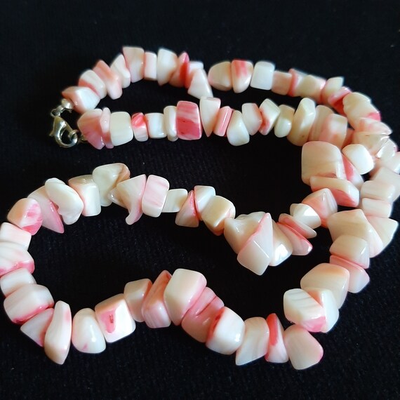 Rare Vintage 70s Polished Conch Shell Necklace Smooth… - Gem