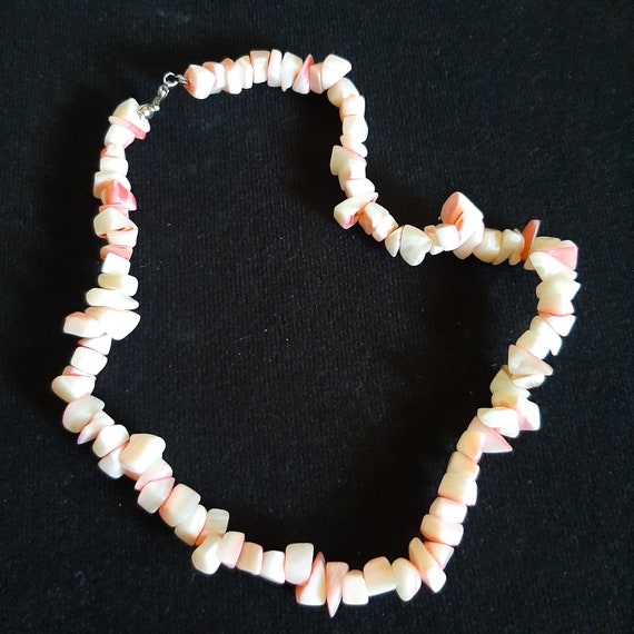 Rare Vintage 70s Polished Conch Shell Necklace Smooth… - Gem