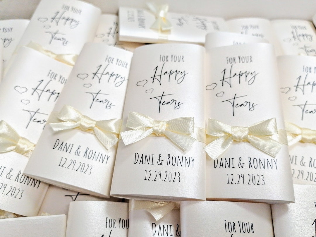 For Your Happy Tears Personalized Tissue Favors Tissue Ideas - Etsy