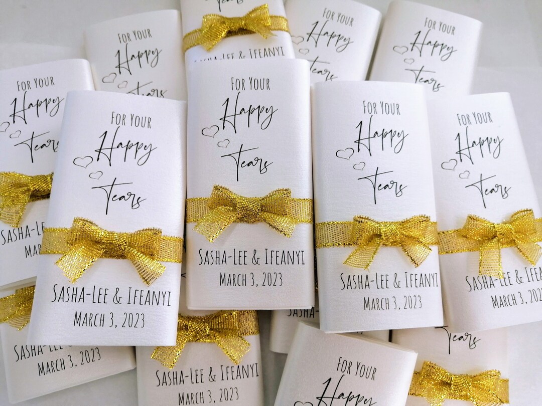 For Your Happy Tears Personalized Tissue Favors Tissue Ideas - Etsy
