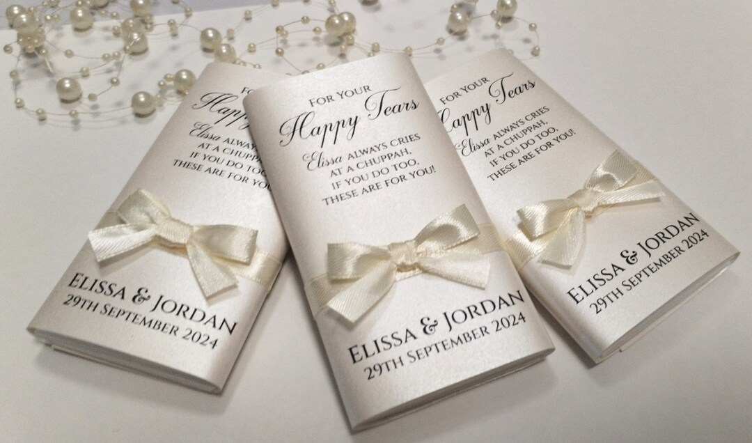 Personalized Wedding Favors: Happy Tears Tissue Packets - Etsy