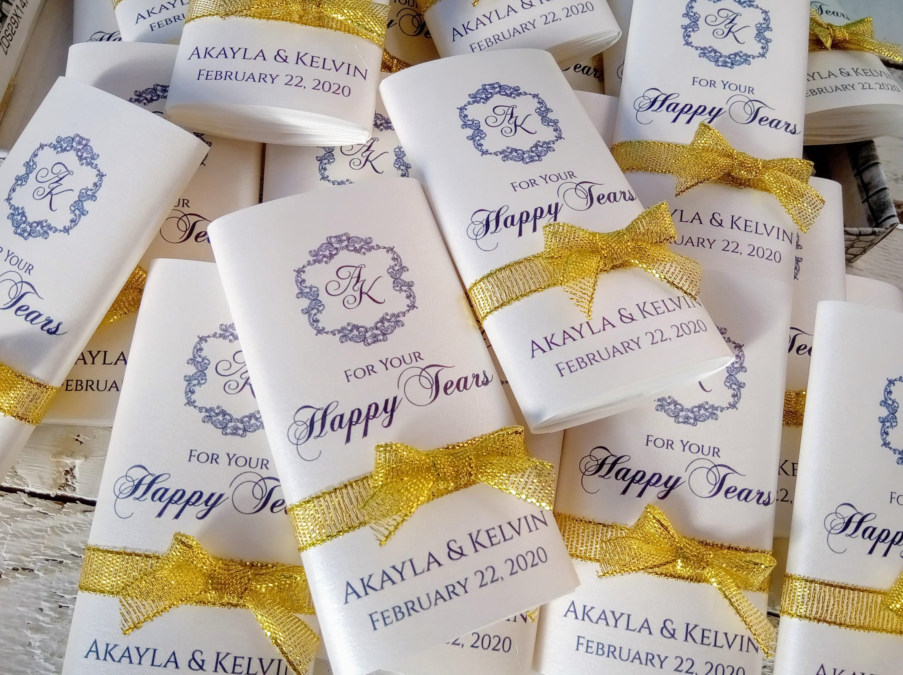 For Happy Tears Pack Wedding Favors Personalised With - Etsy