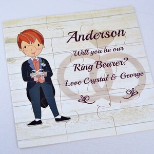 Will You Be Our Ring Bearer Card, Be My Ring Bearer, Personalize Puzzle ...