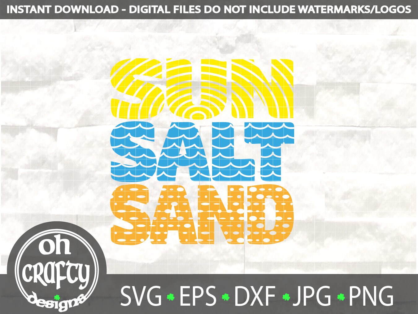 Sun Salt Sand Svg Summer Svg Beach Svg Vacation Svg dxf - Etsy